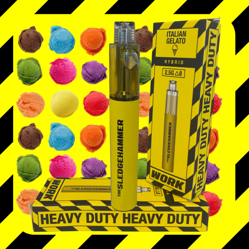 Work Sledge Hammer D10+D8 Disposable 2.5g- CBDSAVAGE.COM